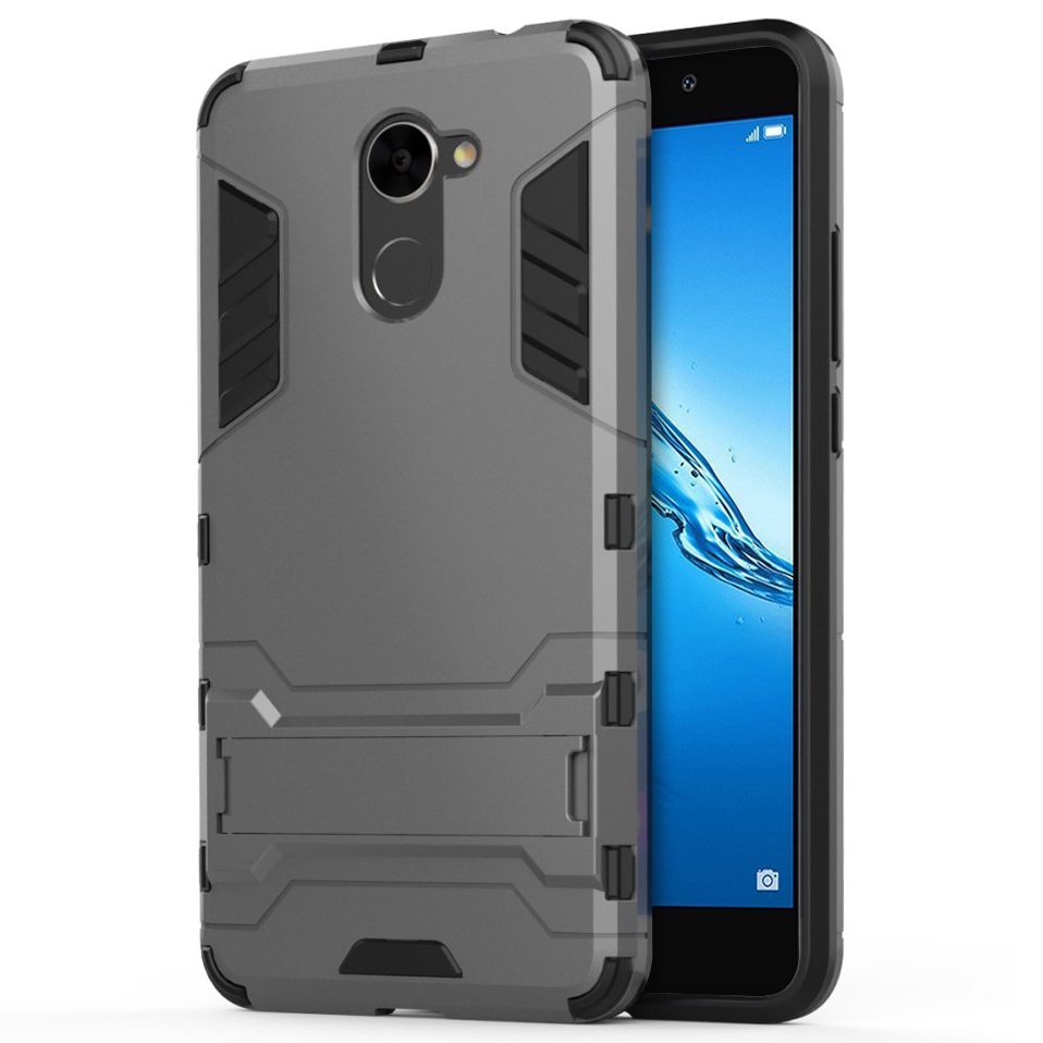 Slim Armour Shockproof Case for Huawei Y7 (Grey)