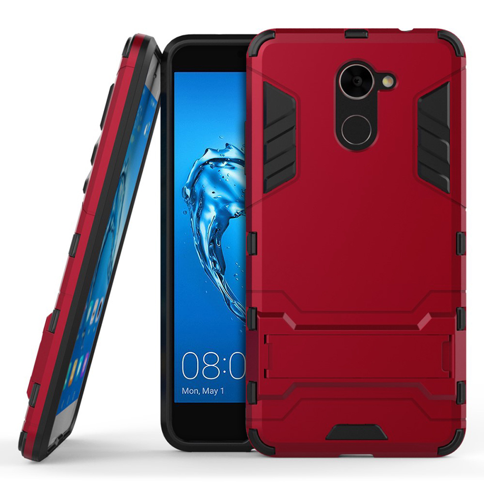 Slim Armour Shockproof Case for Huawei Y7 (Red)