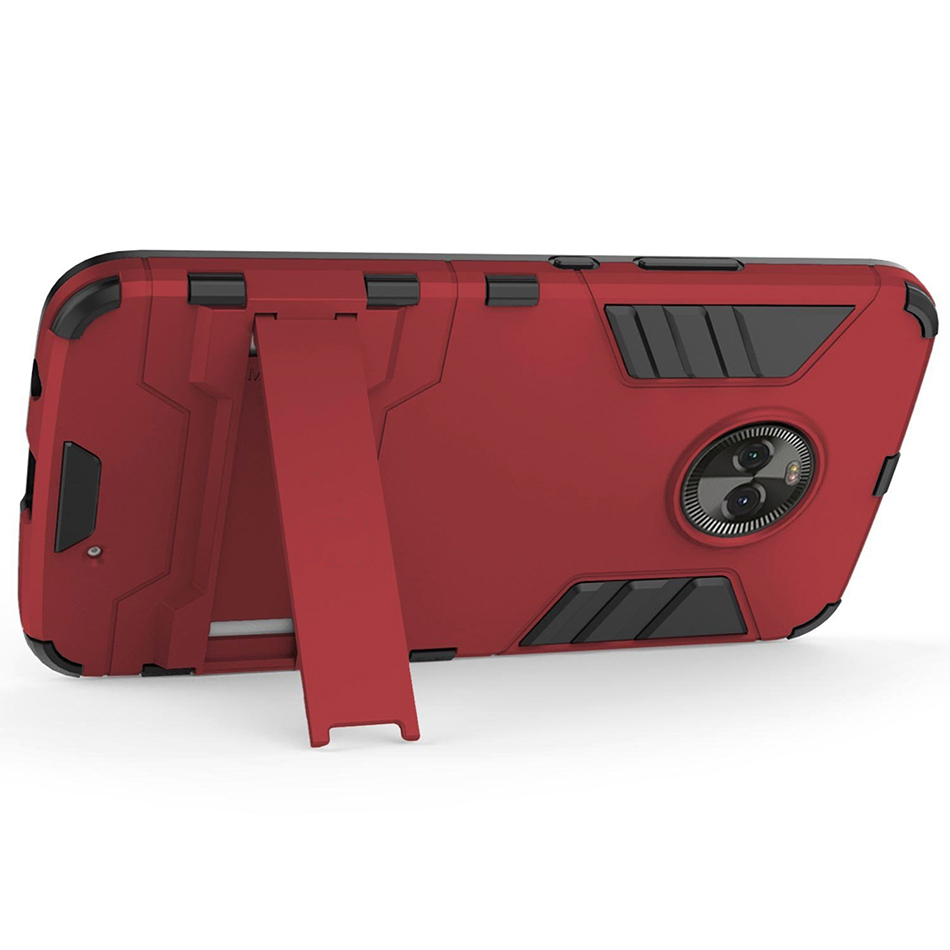 Slim Armour Tough Shockproof Case - Motorola Moto X4 (Red)