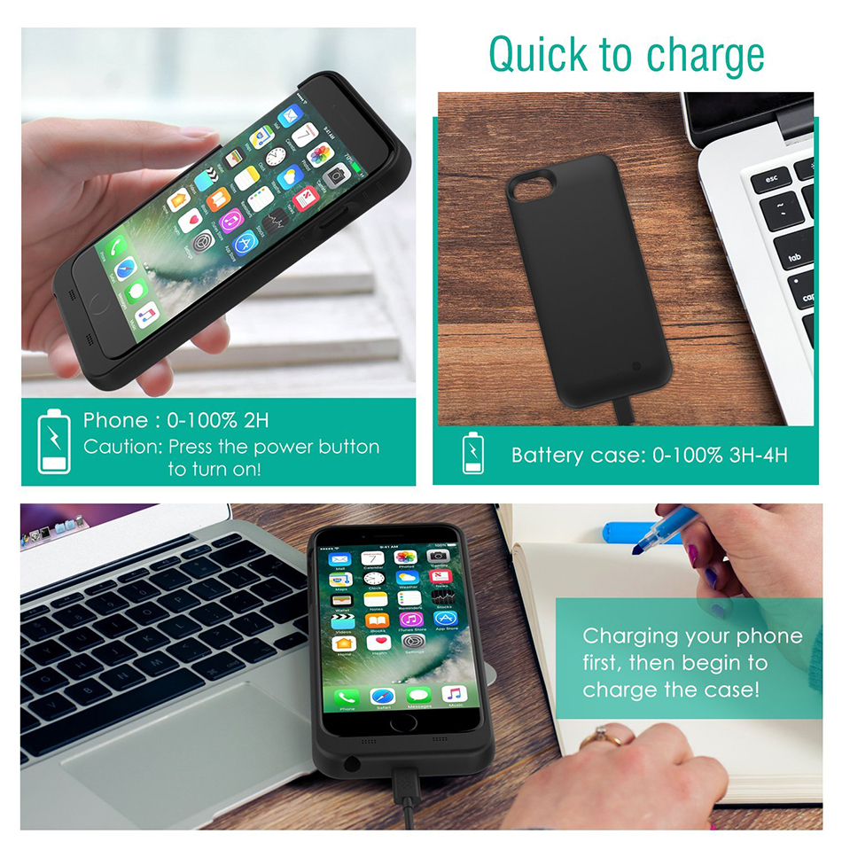 Maxnon 4000mAh Battery Case - Apple iPhone 8 Plus / 7 Plus