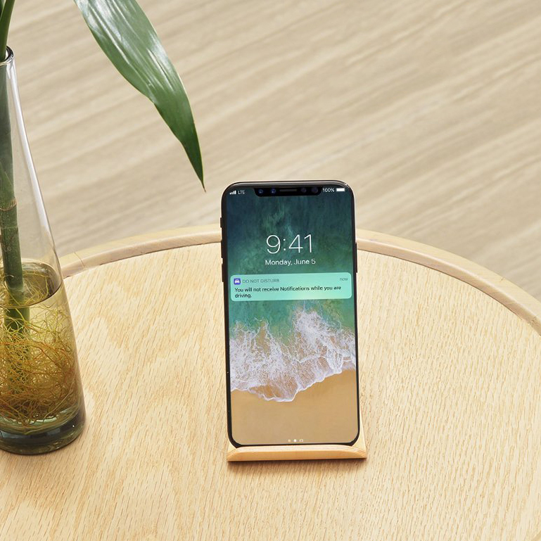 Samdi Universal Wooden Desktop Stand for Phone (Oak White)