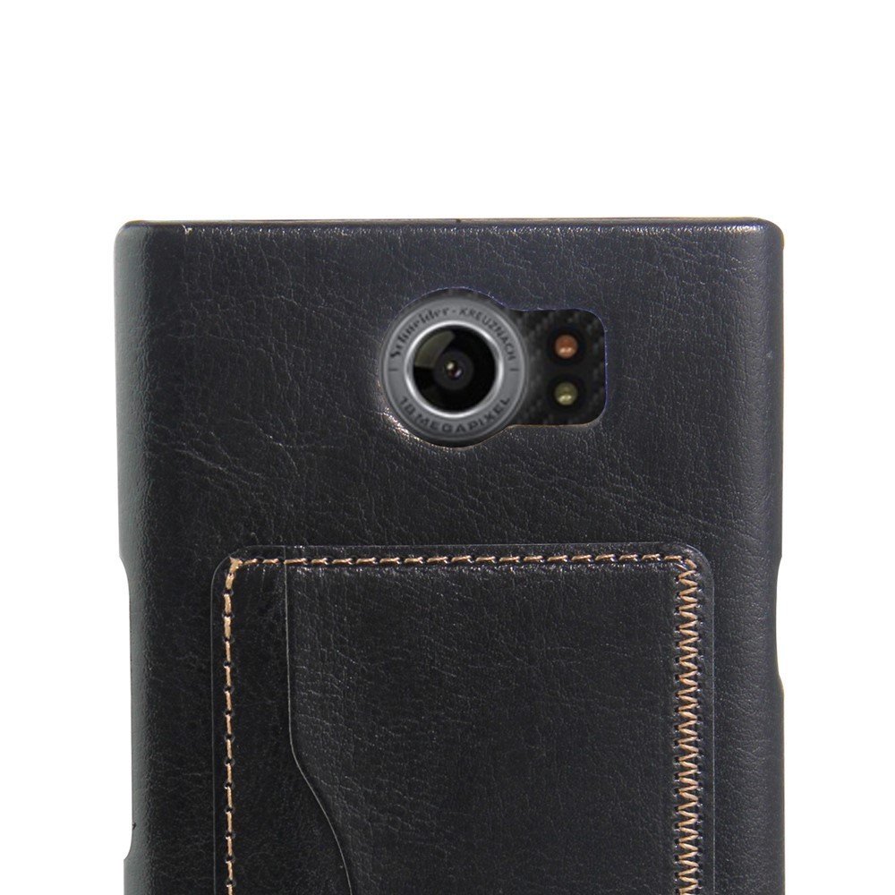 Leather Hard Back Case & Card Pouch - BlackBerry Priv