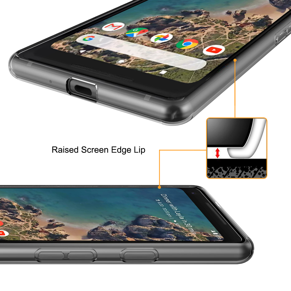 Flexi Slim Gel Case for Google Pixel 2 XL (Clear)