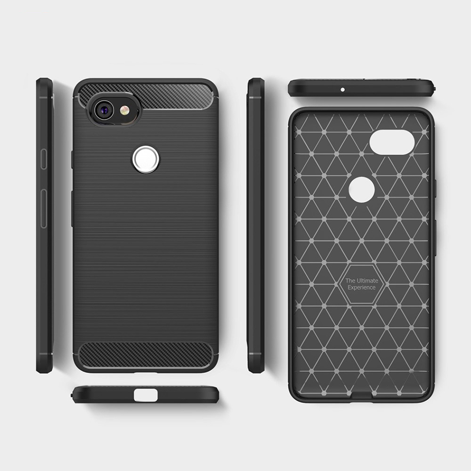 Flexi Slim Carbon Fibre Case for Google Pixel 2 XL (Black)