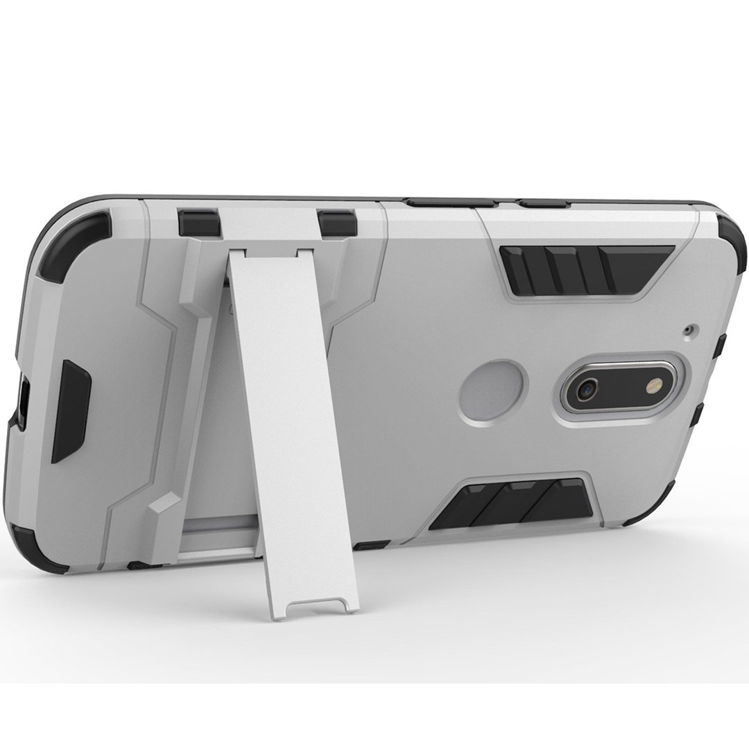 Slim Armour Shockproof Case For Motorola Moto G4 Plus Silver