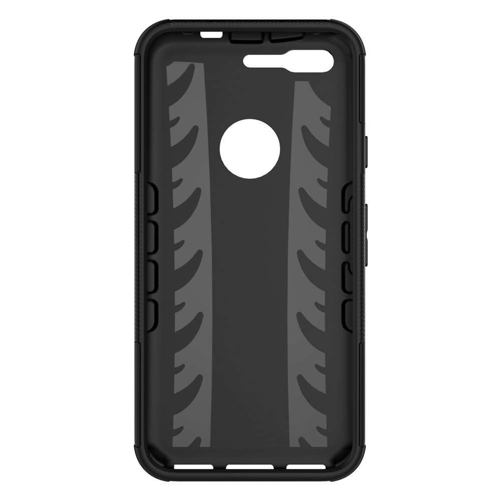 Dual Layer Tough Shockproof Case Google Pixel Phone Black
