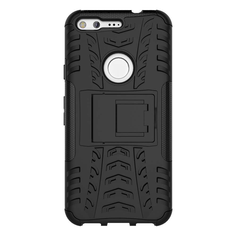 Dual Layer Tough Shockproof Case - Google Pixel Phone (Black)