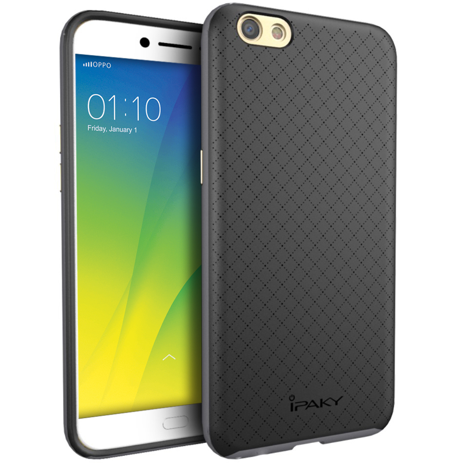 iPaky Hybrid Bumper Frame Case - Oppo R9s (Grey)