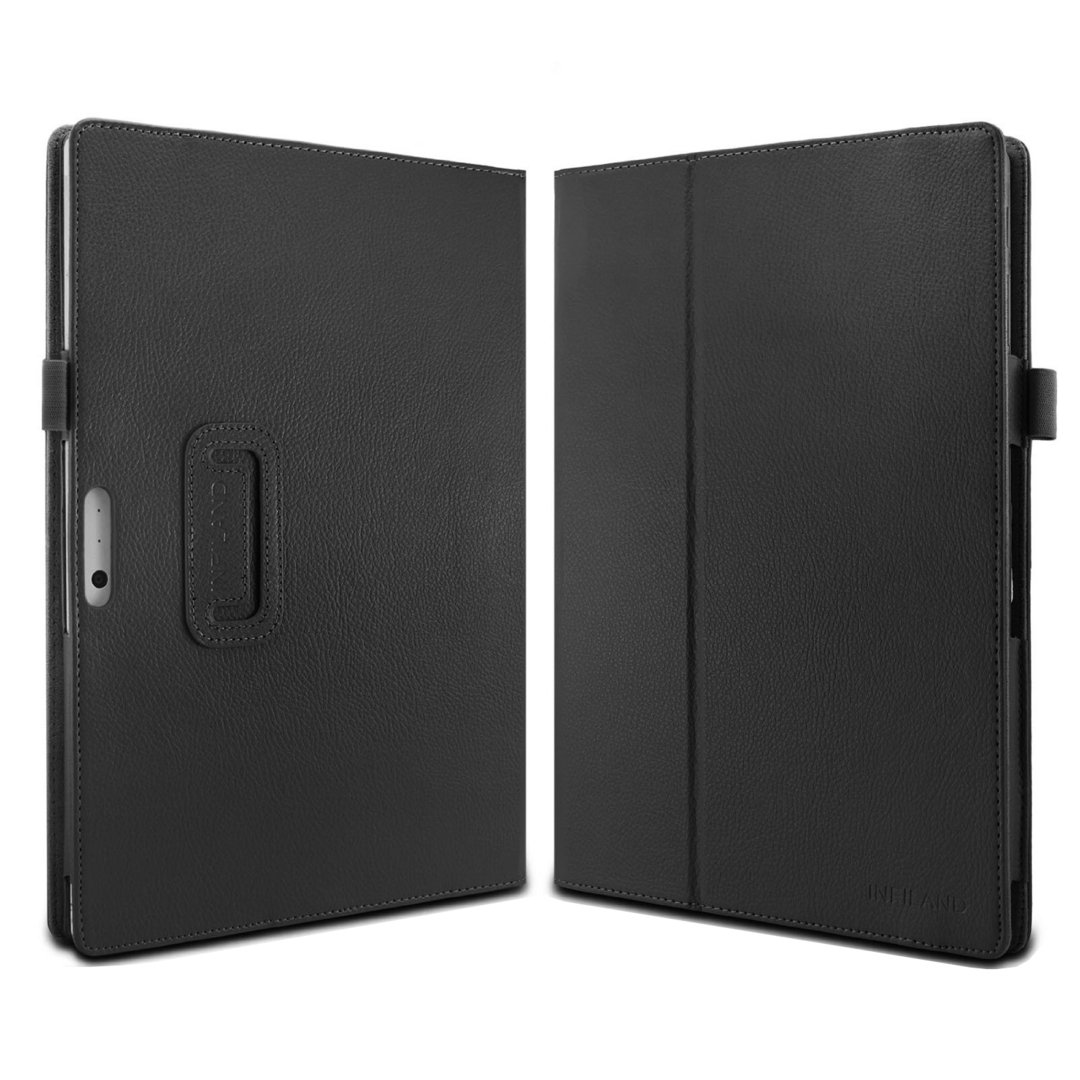 Folio Leather Case & Stand for Microsoft Surface Pro 4 (Black)