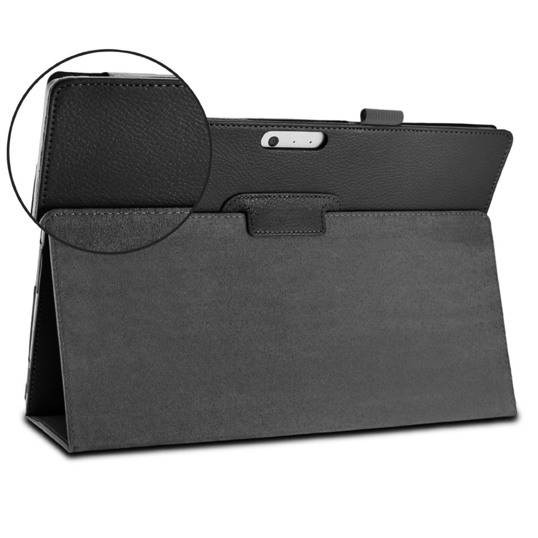 Folio Leather Case & Stand for Microsoft Surface Pro 4 (Black)