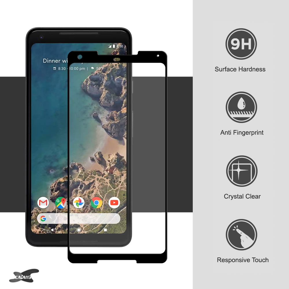 Full Tempered Glass Screen Protector for Pixel 2 XL (Black)