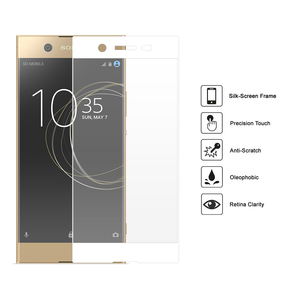 Tempered Glass Screen Protector for Sony Xperia XA1 Ultra (White)