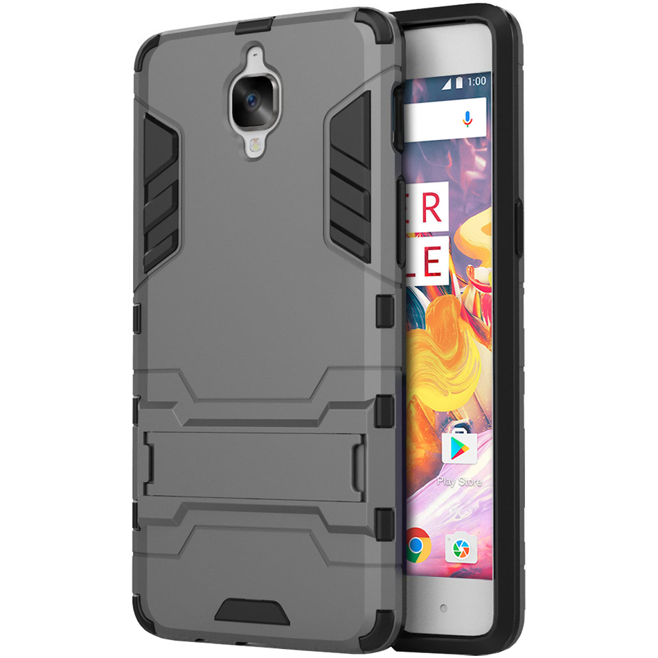 Slim Armour Tough Shockproof Case for OnePlus 3 / 3T (Grey)