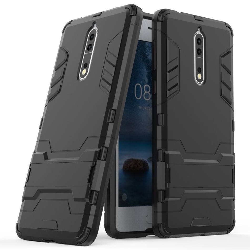 Slim Armour Tough Shockproof Case for Nokia 8 (Black)