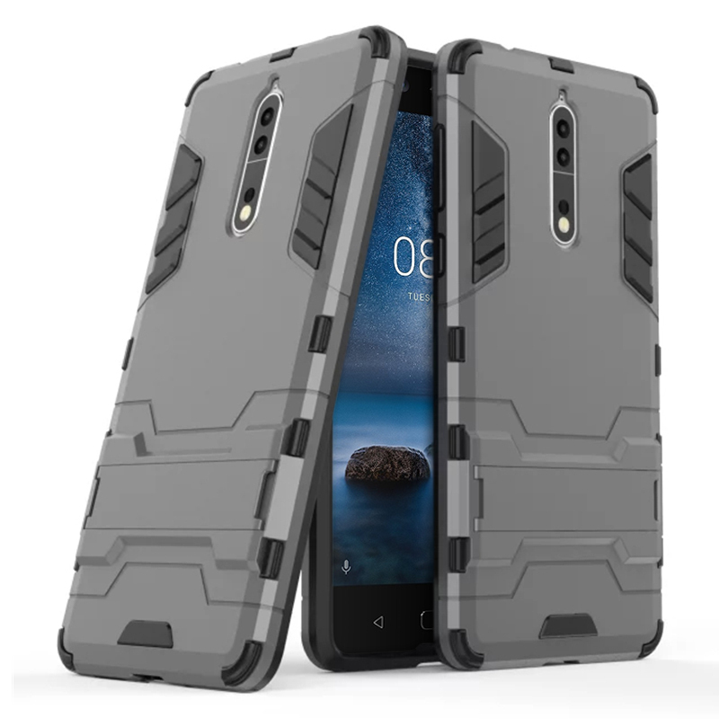 Slim Armour Tough Shockproof Case for Nokia 8 (Grey)
