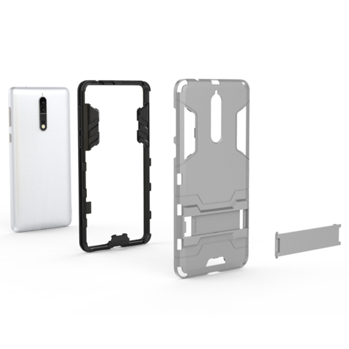 Slim Armour Tough Shockproof Case for Nokia 8 (Grey)