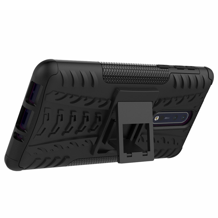 Dual Layer Tough Shockproof Case for Nokia 8 (Black)