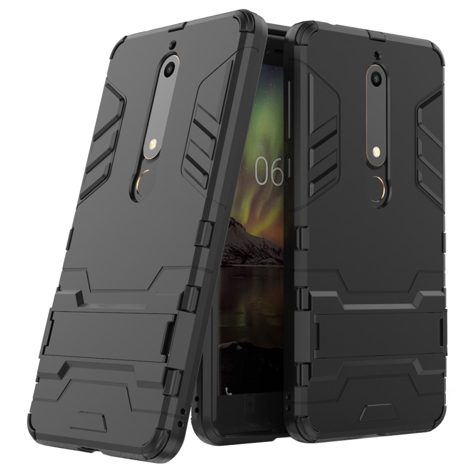 Slim Armour Shockproof Case for Nokia 6.1 (2018) (Black)