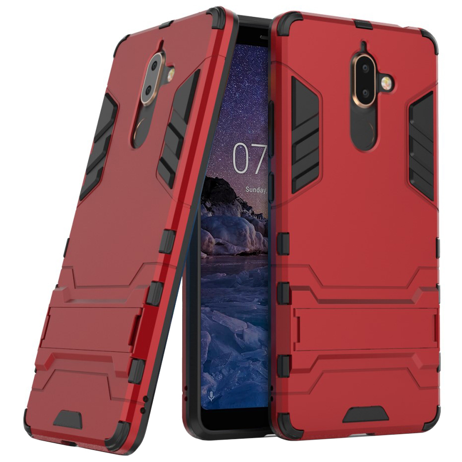 Slim Armour Shockproof Case for Nokia 7 Plus (Red)