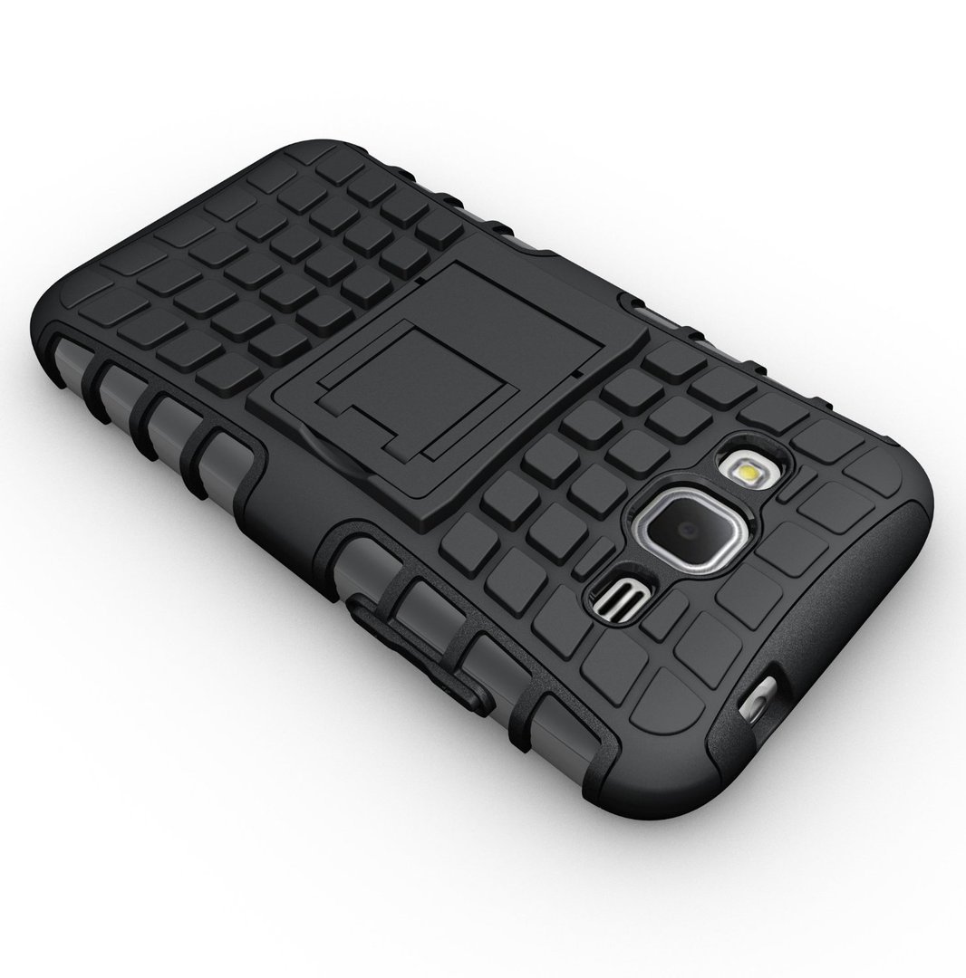 Rugged Shockproof Case - Samsung Galaxy Core Prime (Black)