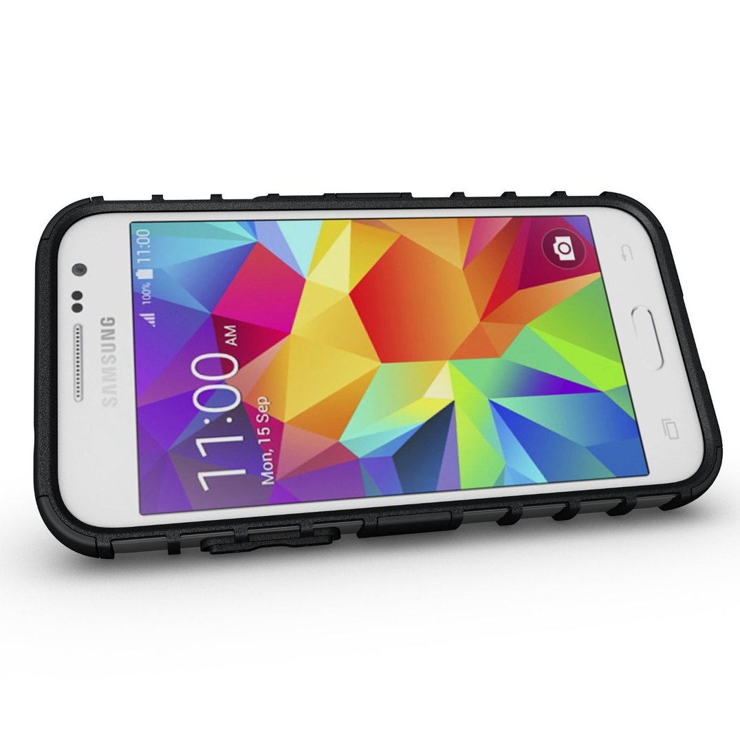 Rugged Shockproof Case - Samsung Galaxy Core Prime (Black)