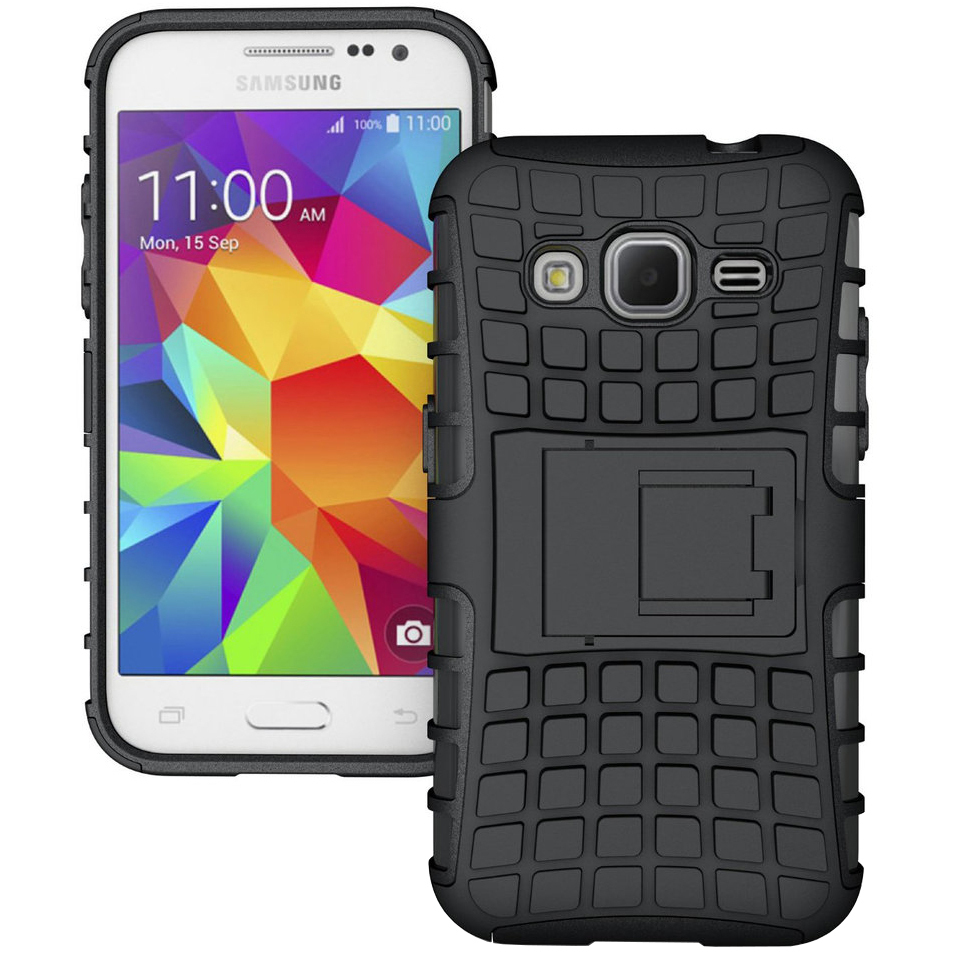 Rugged Shockproof Case - Samsung Galaxy Core Prime (Black)