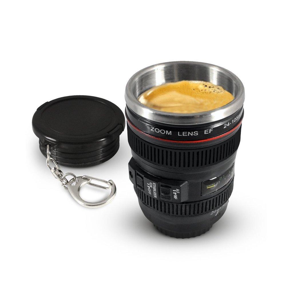 Mini Camera Lens Shot Glass / Thermal Coffee Mug
