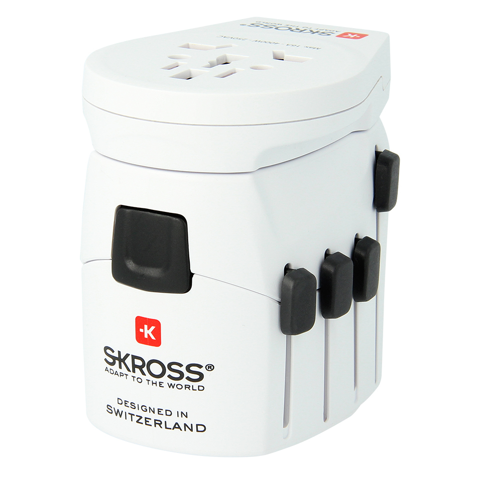SKROSS PRO World USB Travel Adapter High Power Charger (3-Pole)
