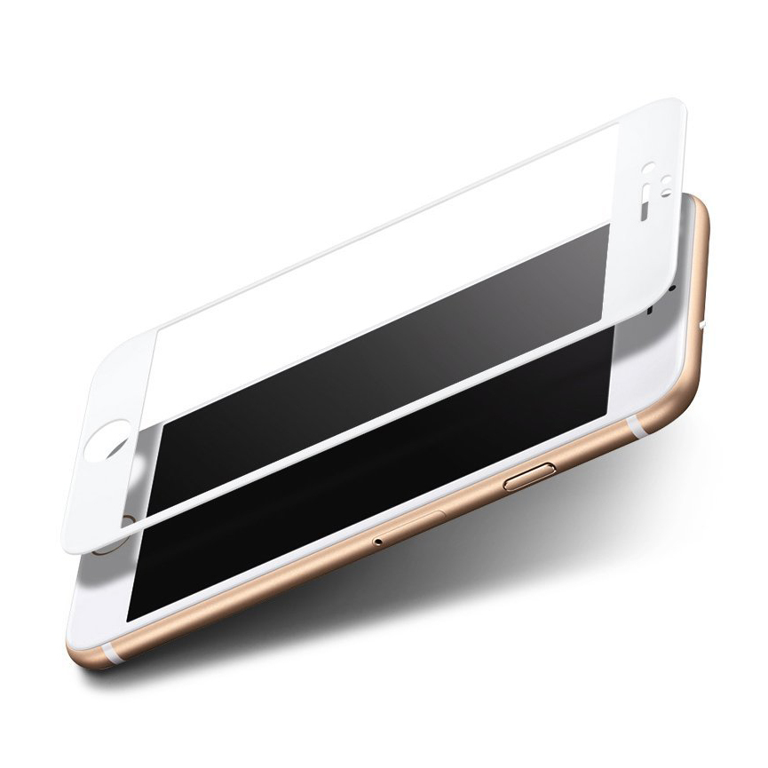 Curved Tempered Glass Screen Protector - iPhone 6s (White)