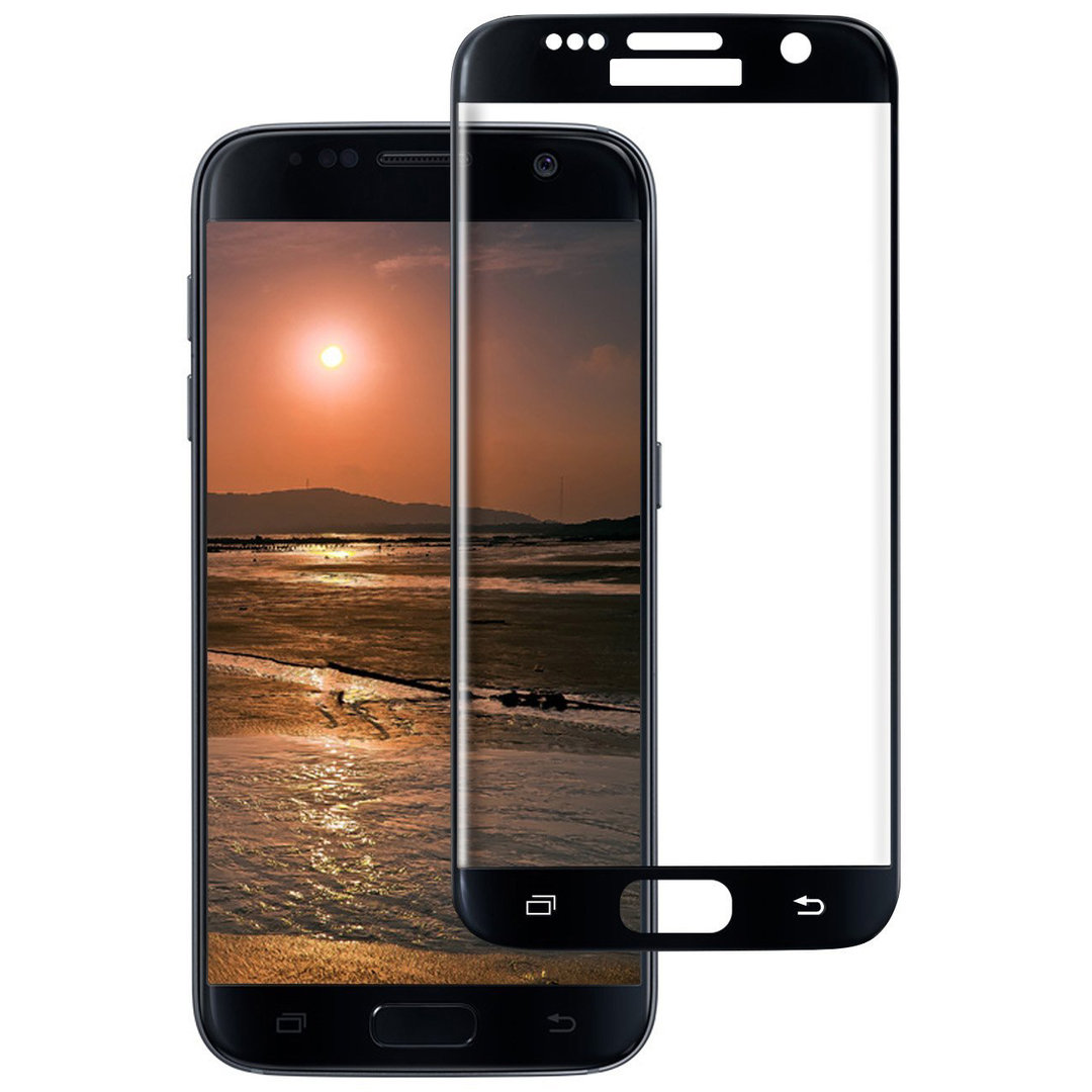 3d Curved Tempered Glass Screen Protector For Galaxy S7 Black