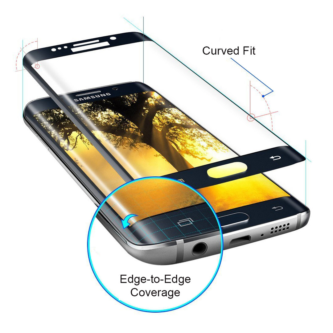 Gold 3D Tempered Glass Screen Protector - Samsung Galaxy S7 Edge