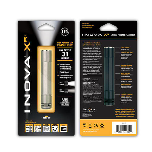 Inova X5 Lithium 5-LED Flashlight Torch (Titanium)