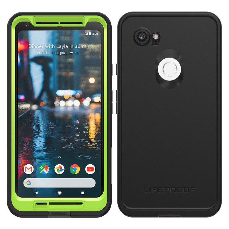 LifeProof Fre Case for Google Pixel 2 XL - Black / Lime