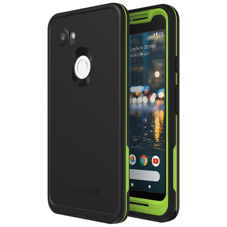 LifeProof Fre Case for Google Pixel 2 XL - Black / Lime