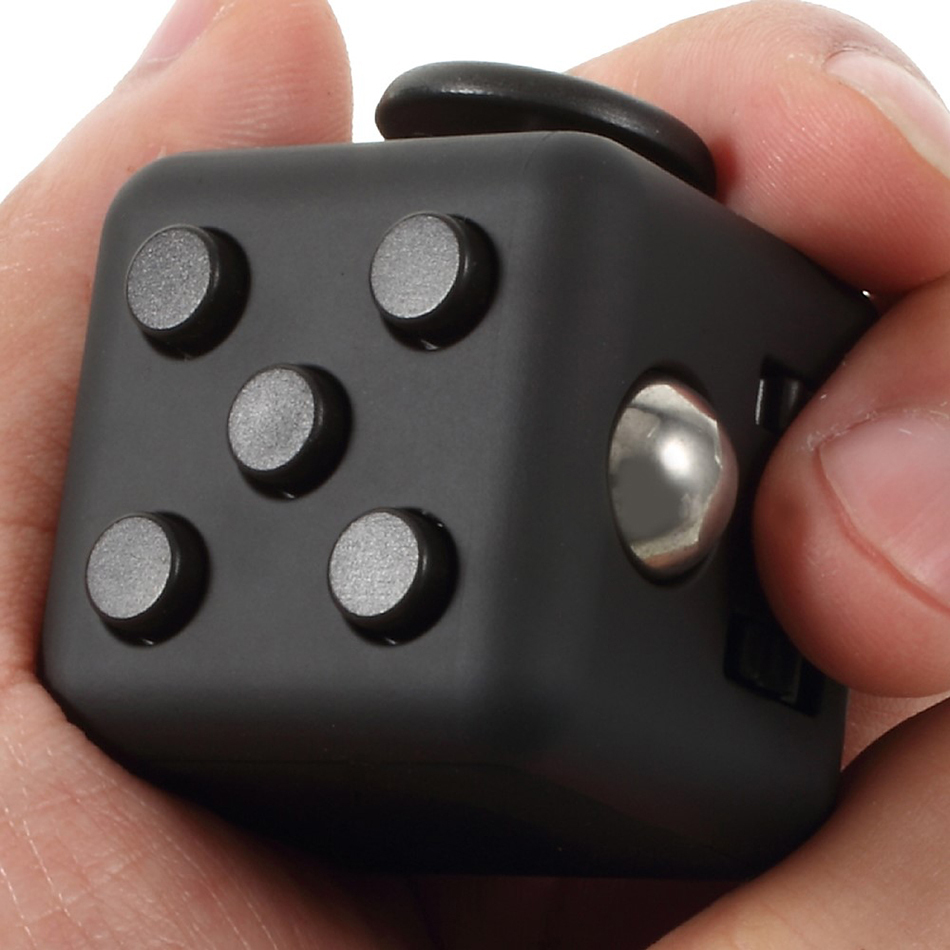 Fidget Cube Anti Stress Anxiety Reliever Toy (Black)