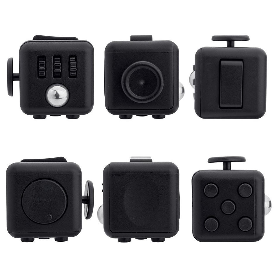 Fidget Cube Anti Stress Anxiety Reliever Toy (Black)