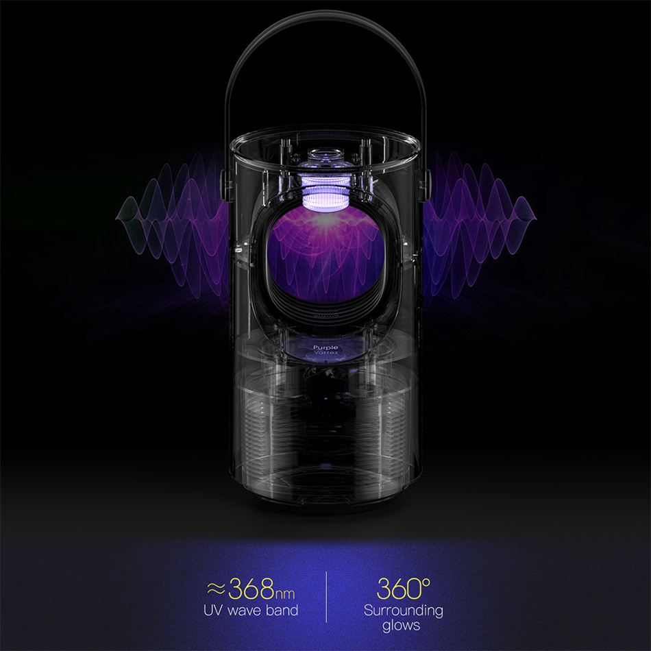 Baseus Purple Vortex LED & USB Mosquito Killer Lamp