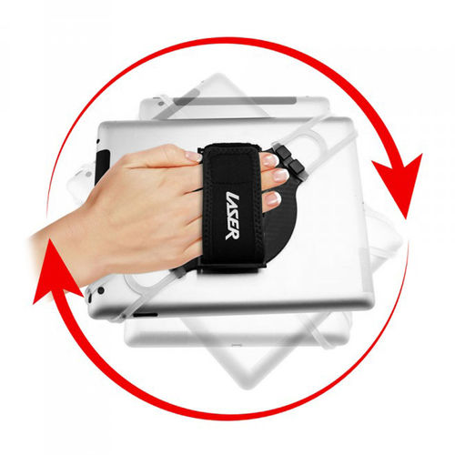 Laser Rotating Tablet Hand Strap Holder / Desktop Stand for iPad
