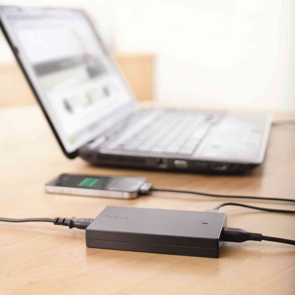 Targus 90W Slim & Light Laptop Charger with USB Port