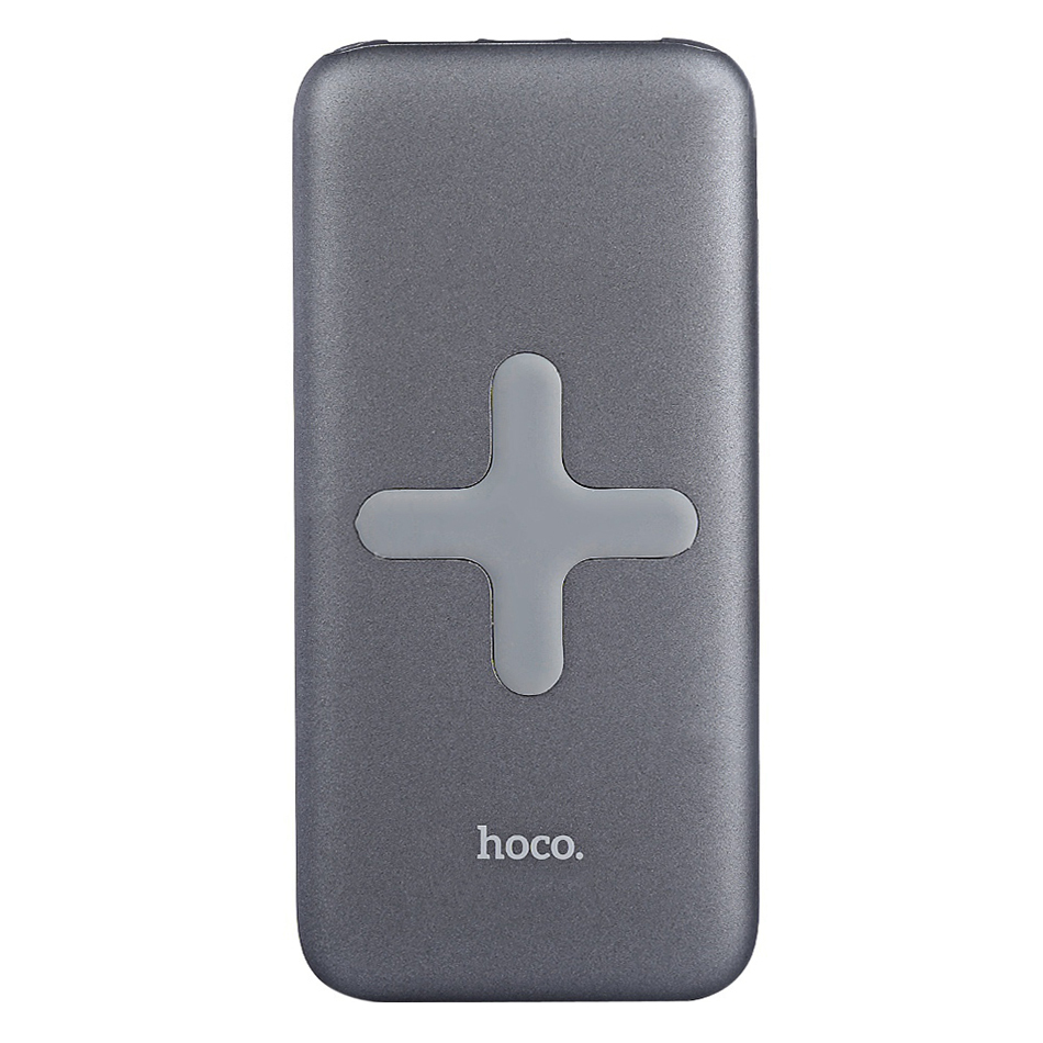 Hoco 8000mAh Portable Wireless Charger USB Power Bank (Grey)