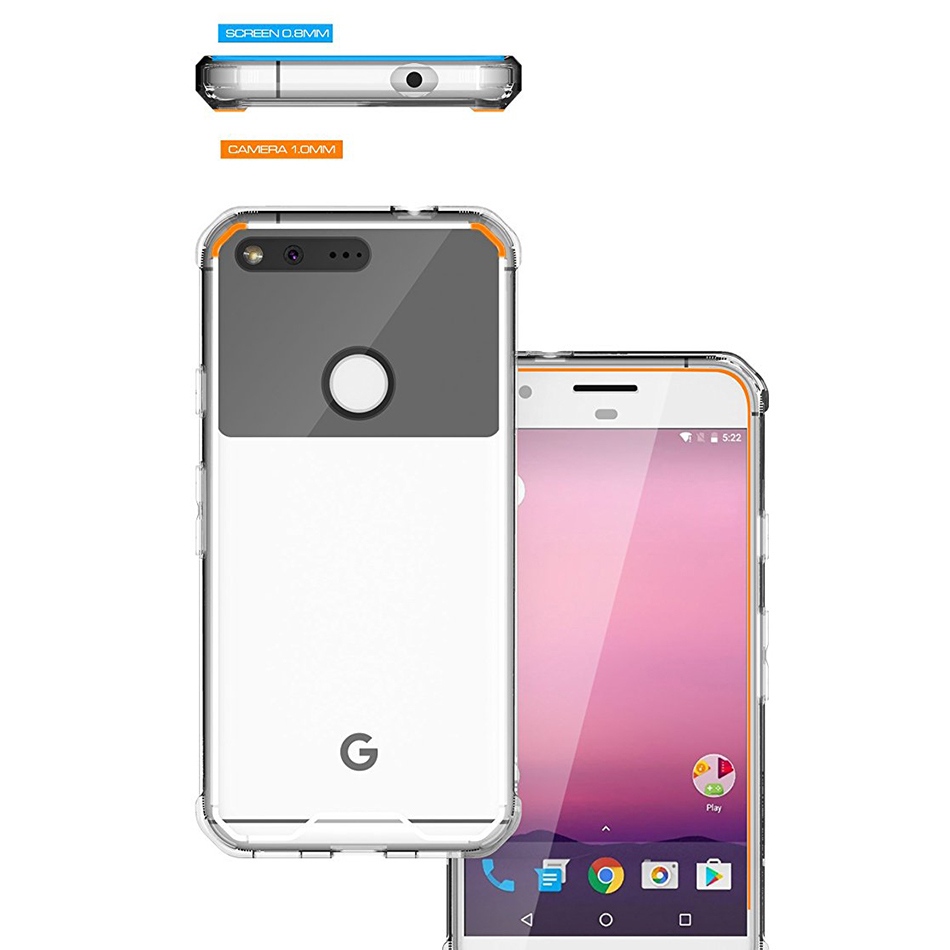 Hybrid Fusion Bumper Case for Google Pixel (Clear)