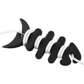 Fishbone Rubberised Cable Tie Organiser