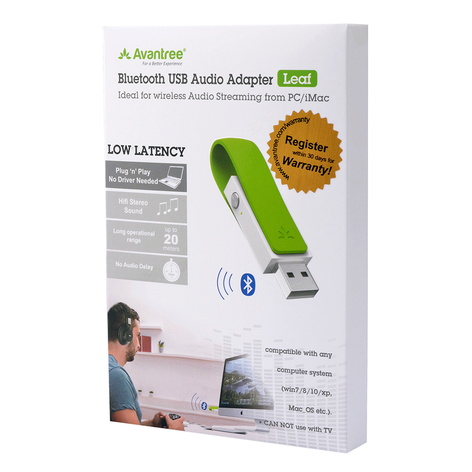 Avantree Leaf Bluetooth Audio Transmitter USB Adapter (aptX-LL)