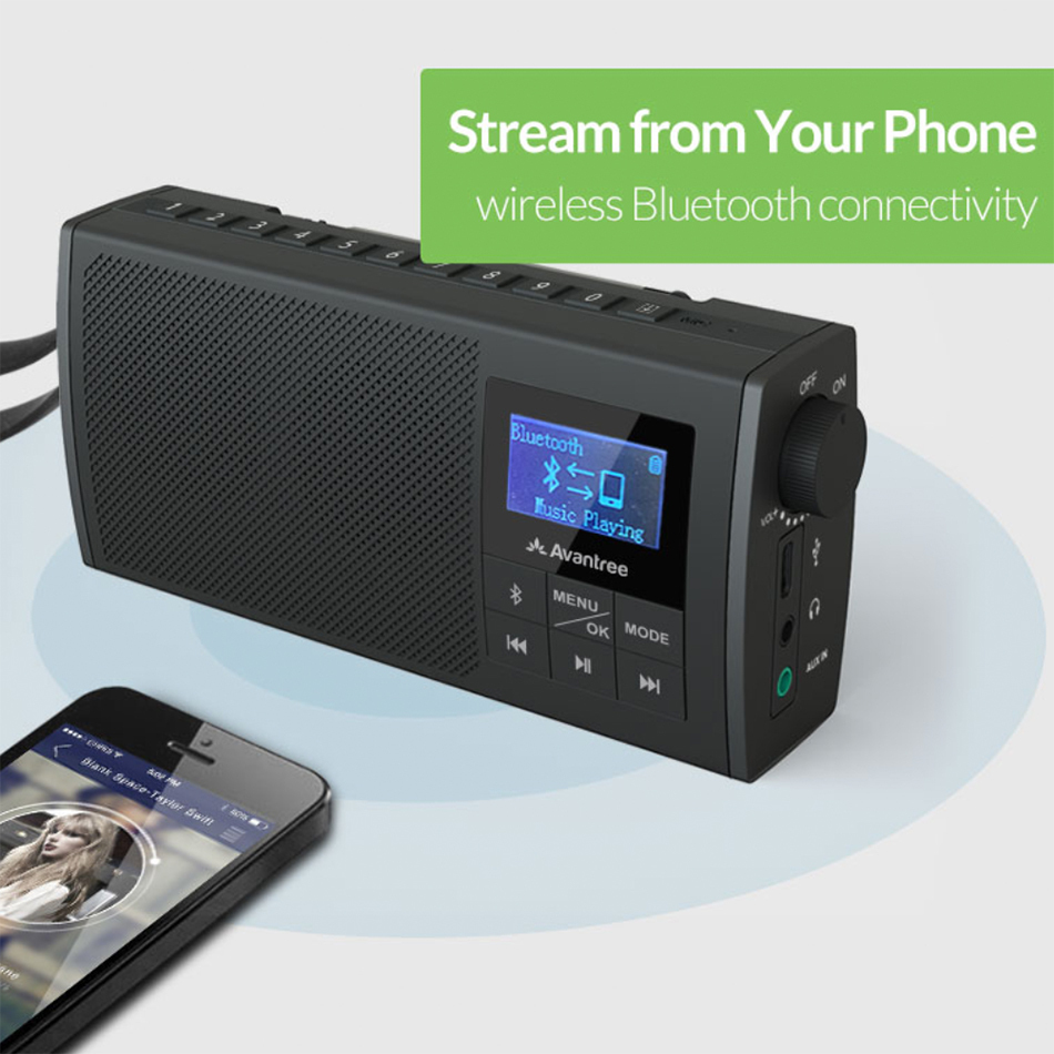 Avantree Portable Bluetooth Speaker / FM Radio / Audio Player