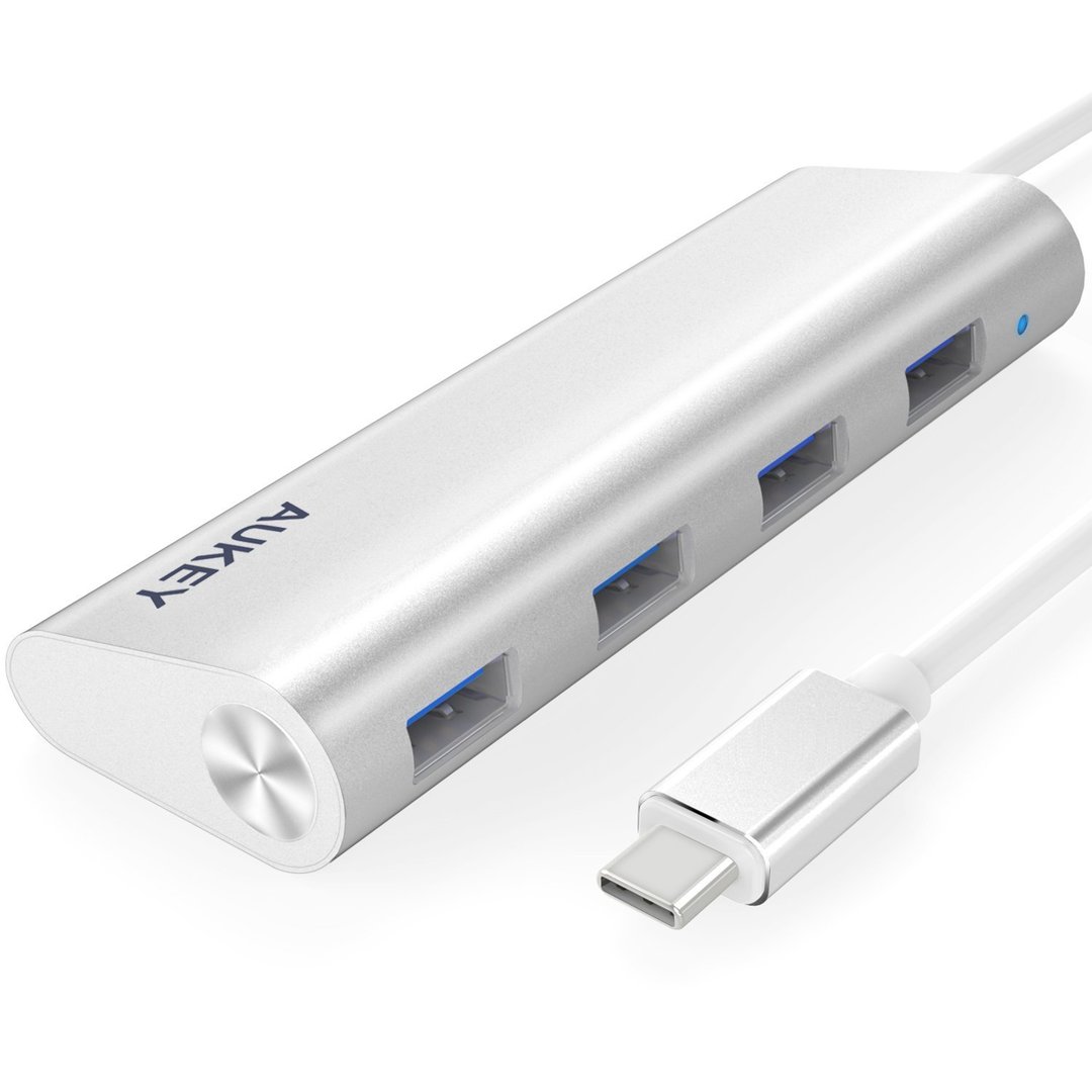 Aukey 4-Port USB 3.0 Hub to USB 3.1 Type-C Adapter