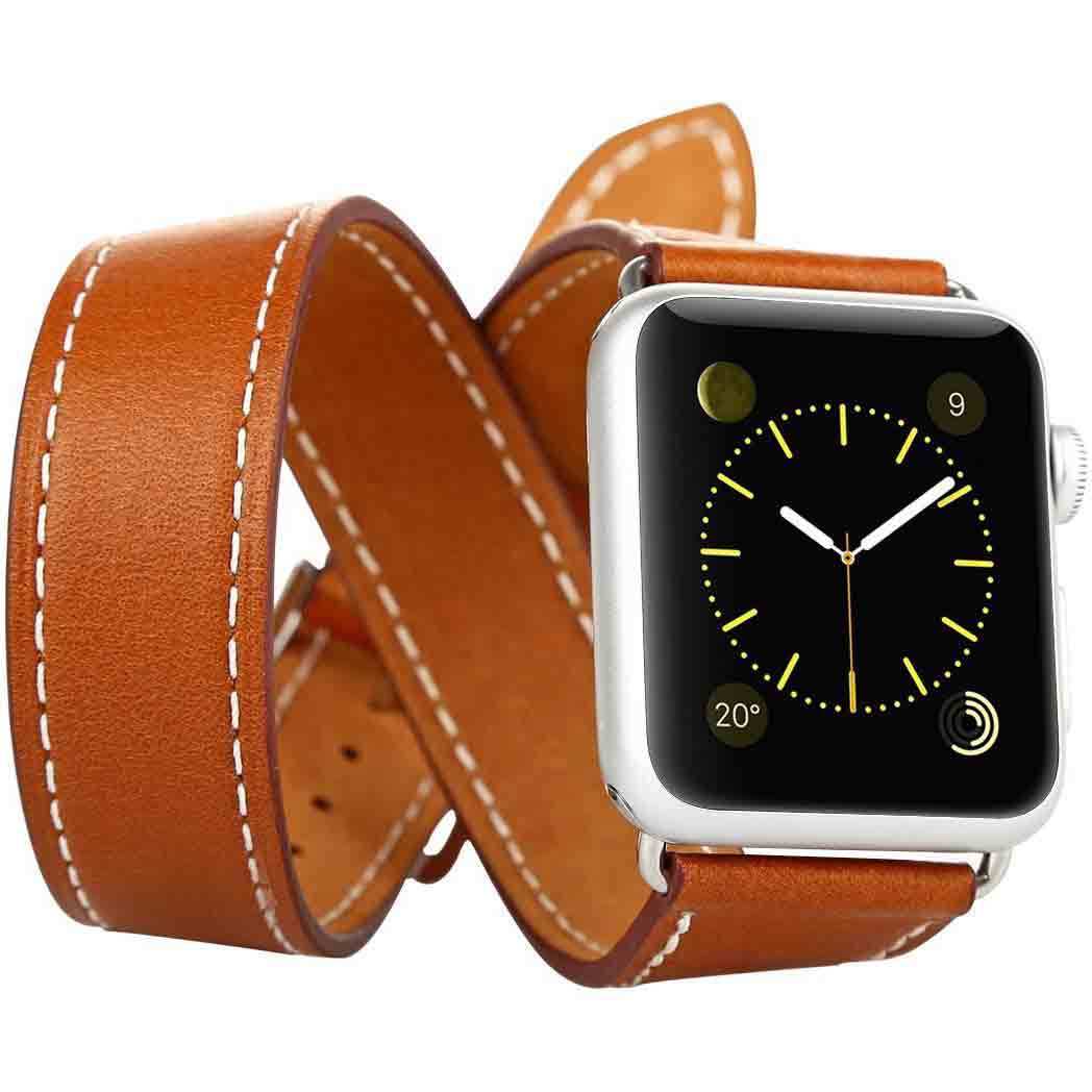 Baseus Double Tour Leather Band - Apple Watch 42mm (Brown)