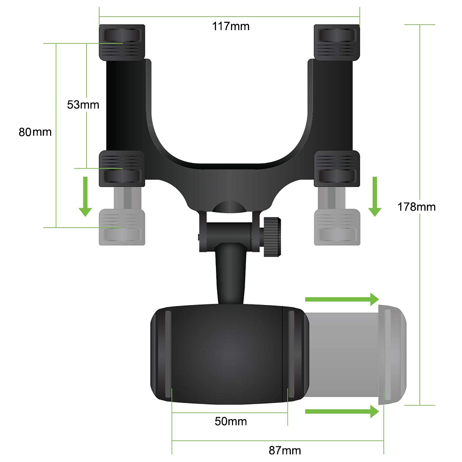 Universal Rear View Mirror Car Mount Holder for Phone