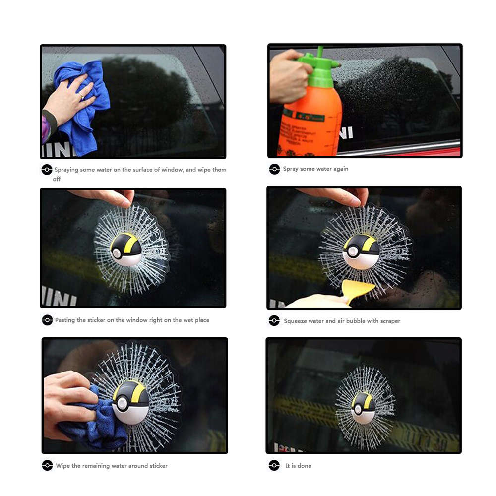 Pokemon Go 3D Poke Ball Car Window Decal Sticker