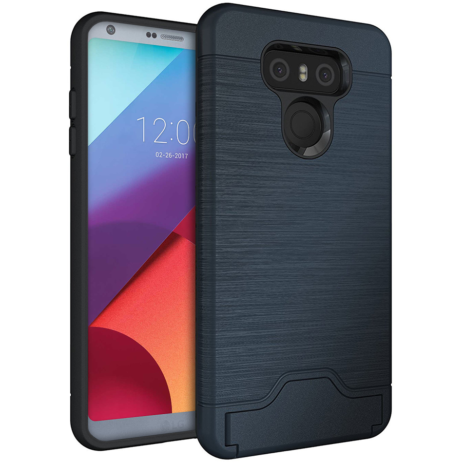 Dual Armour Shockproof Case & Card Slot for LG G6 (Blue)