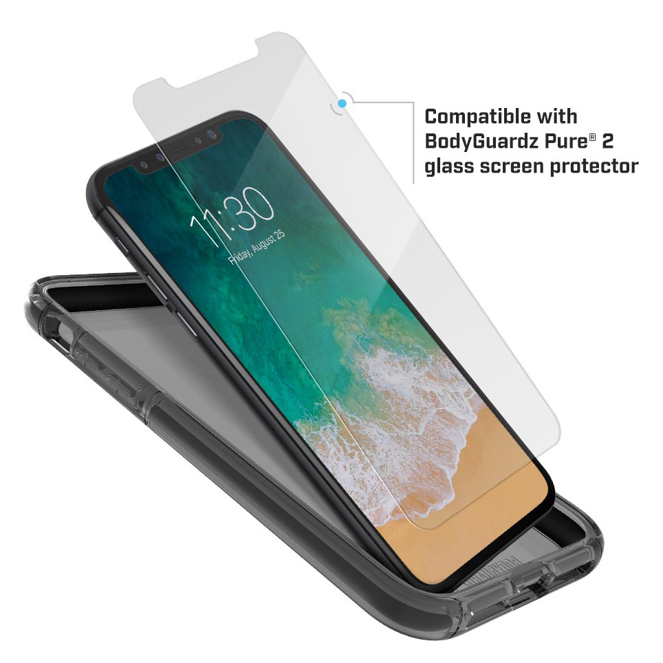 BodyGuardz Ace Pro Case for Apple iPhone Xs (Smoke Black)